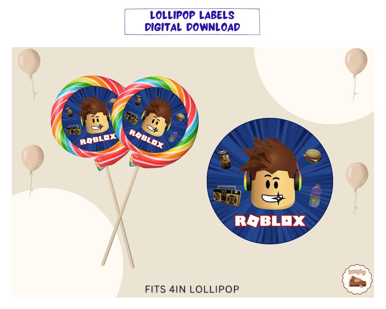 Roblox Birthday Party Favors - Chip Bag, Candy Bar, Water Bottle ...