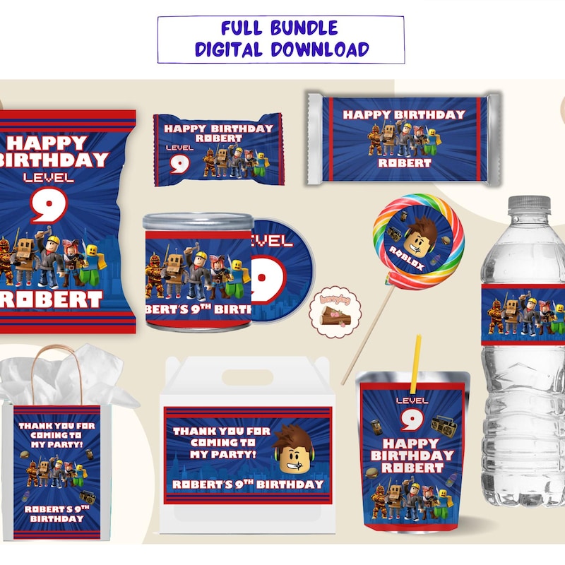 Roblox Favor Wrappers - Etsy