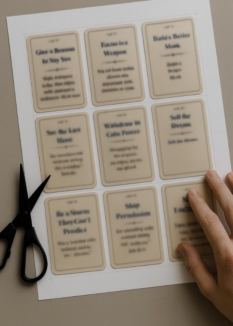 Card of War – 45 Printable Power Cards | Self-mastery Deck | Digital ...