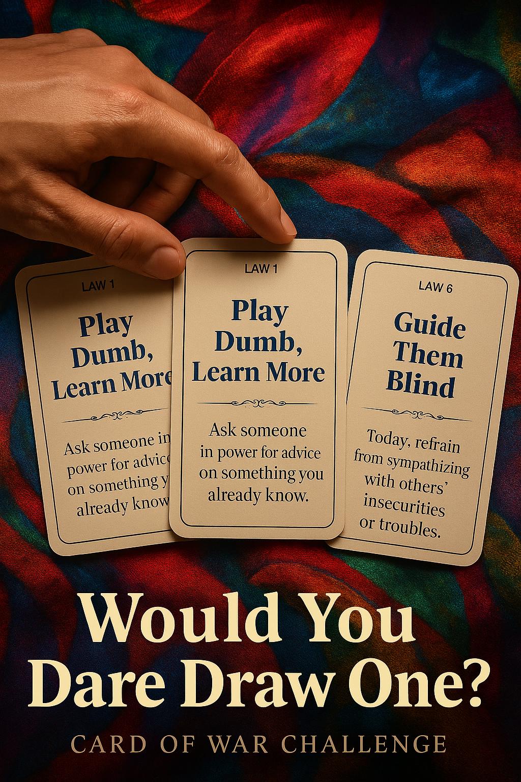 Card of War – 45 Printable Power Cards | Self-mastery Deck | Digital ...