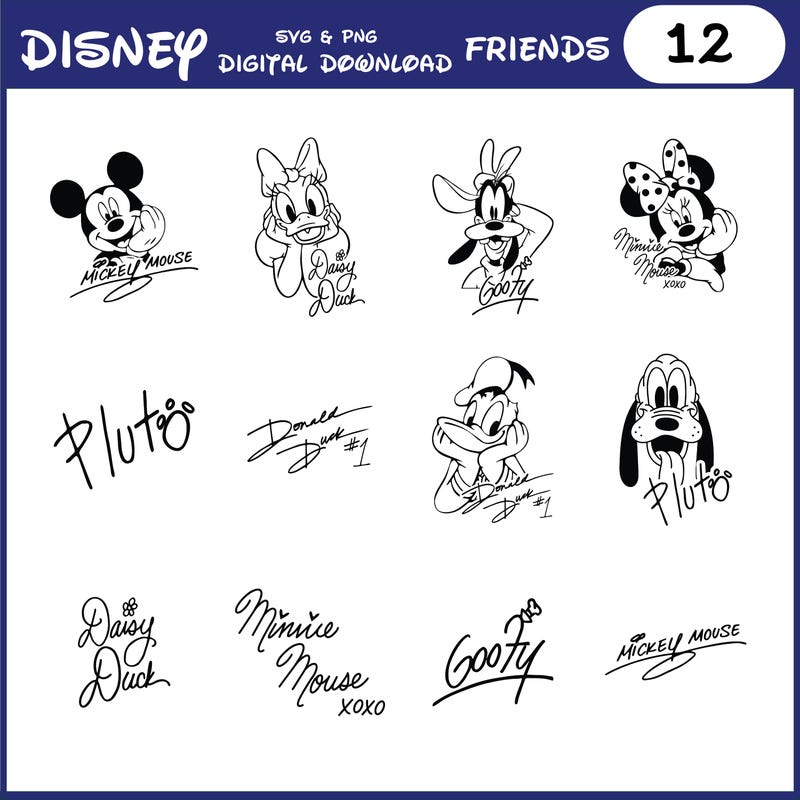 Mickey Minnie Goofy Daisy Pluto - Etsy