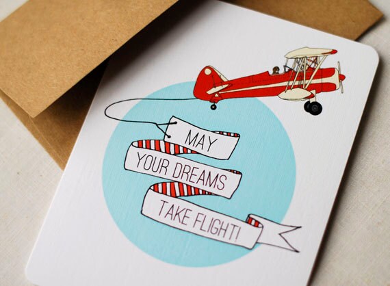 Congratulations card plane - Etsy México