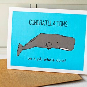 Whale Done- Congratulations Card - Etsy