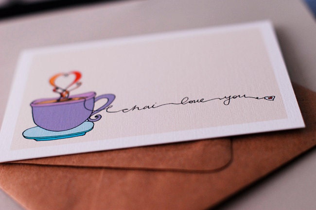 Chai Love You- Blank Tea Card - Etsy