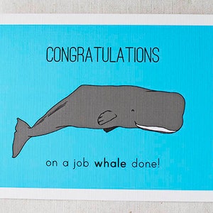 Whale Done- Congratulations Card - Etsy