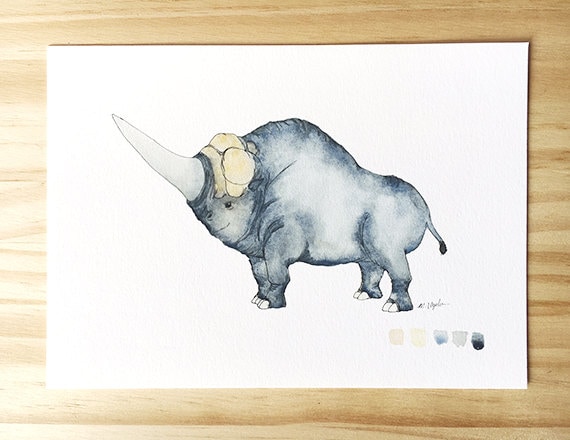 Fantastic Beasts Erumpent 5x7 Art Print - Etsy