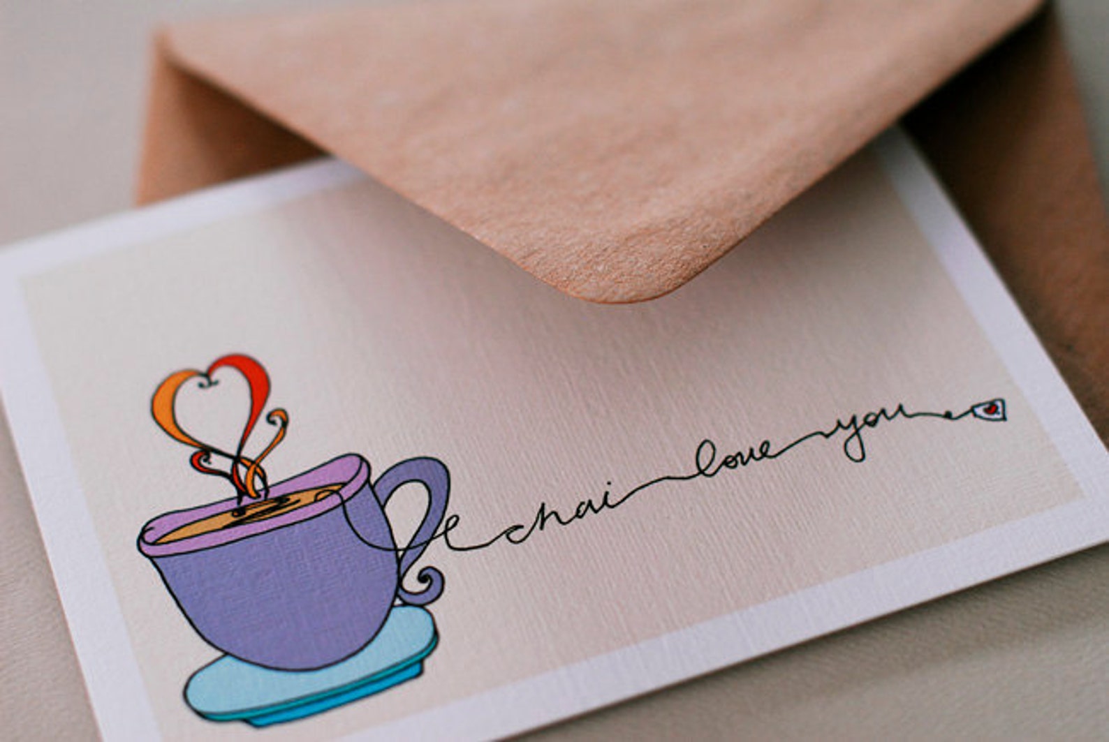 Chai Love You- Blank Tea Card - Etsy