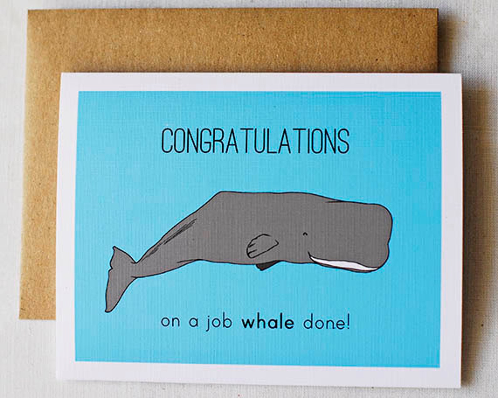 Whale Done- Congratulations Card - Etsy