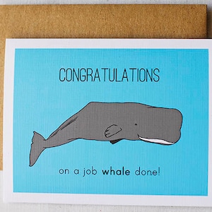 Whale Done- Congratulations Card - Etsy