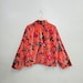 Orange Velvet Bird & Floral Printed Jacket – Boho Statement Wear - Etsy