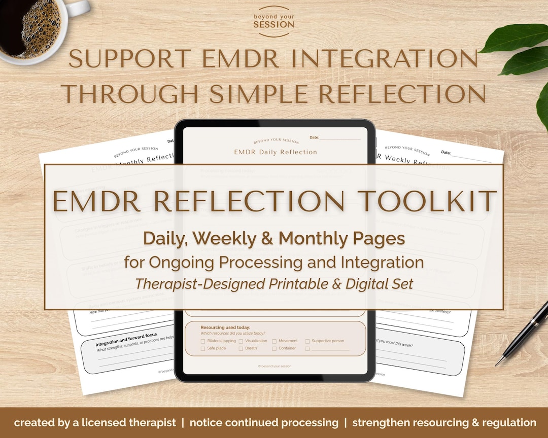 EMDR Reflection Toolkit | Trauma Therapy Journal | Printable/digital ...