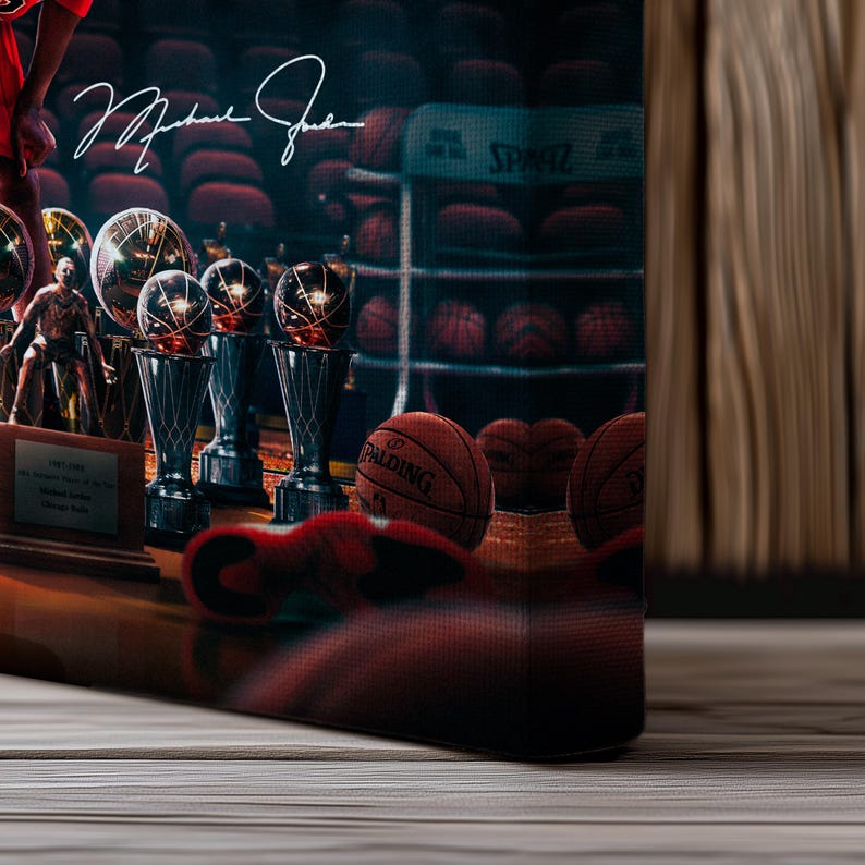 Basketball and NBA Throne Six Rings, Glass Wall Art & Canvas Wall Art ...