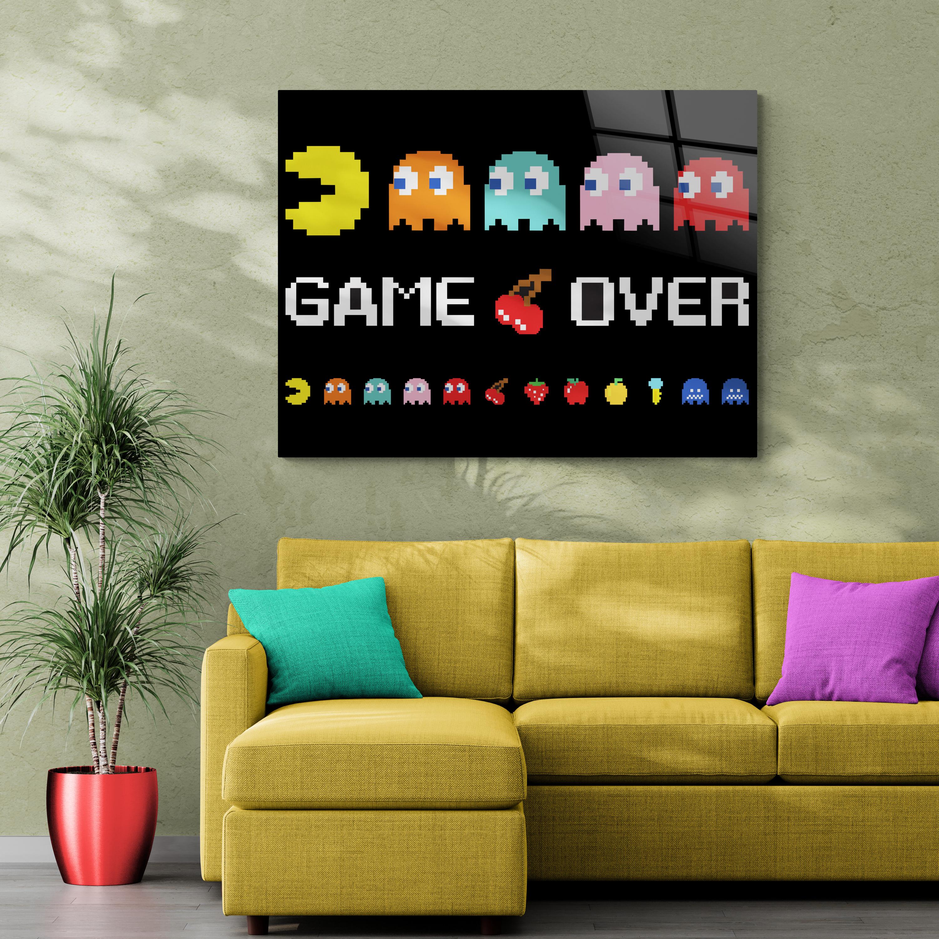 Pac-man Game Over Canvas Art, Retro Gaming Decor - Etsy