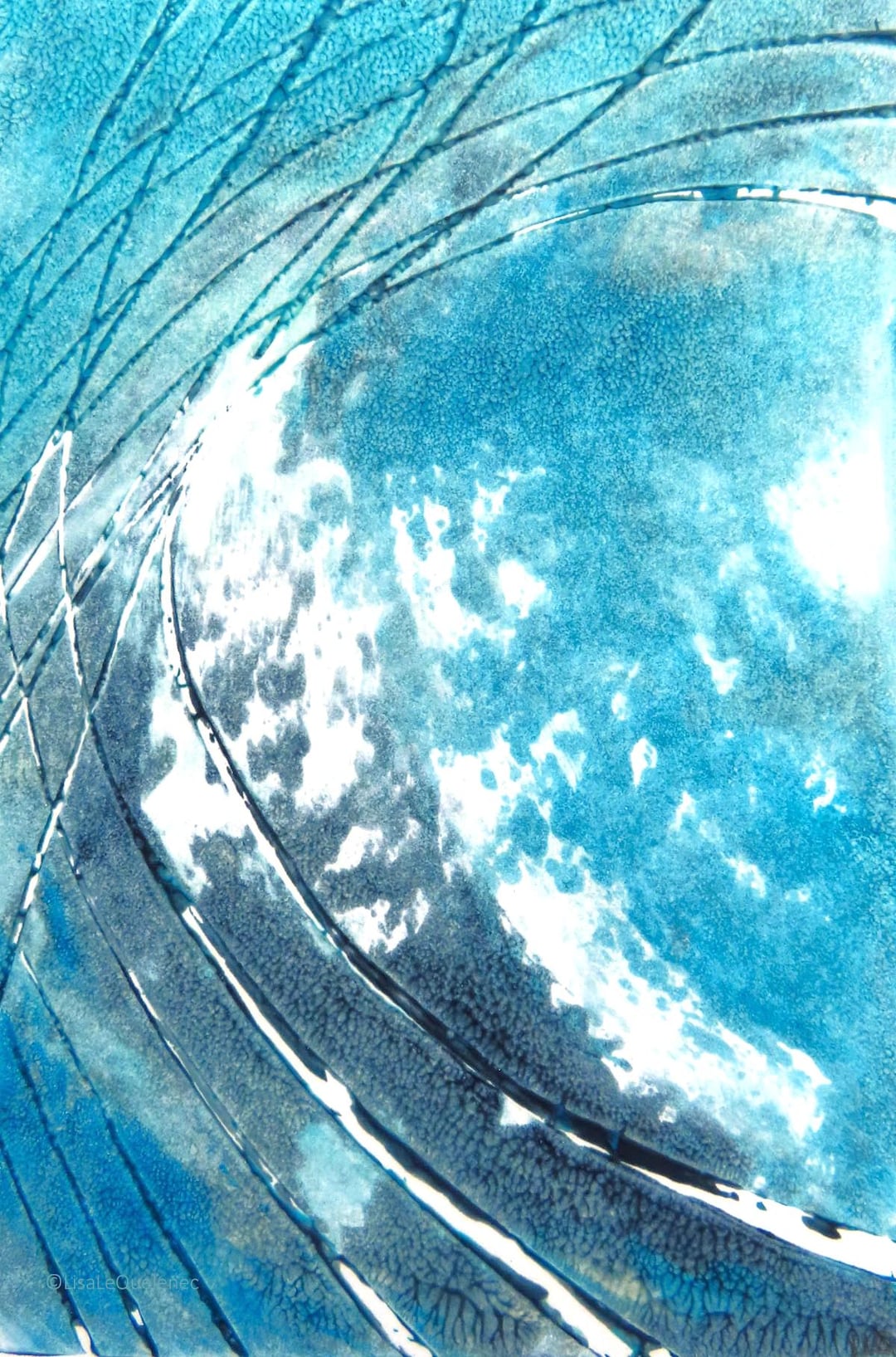 Ocean Surf Art Mini Print Seaside Art Coastal Art Wave Original Lino ...