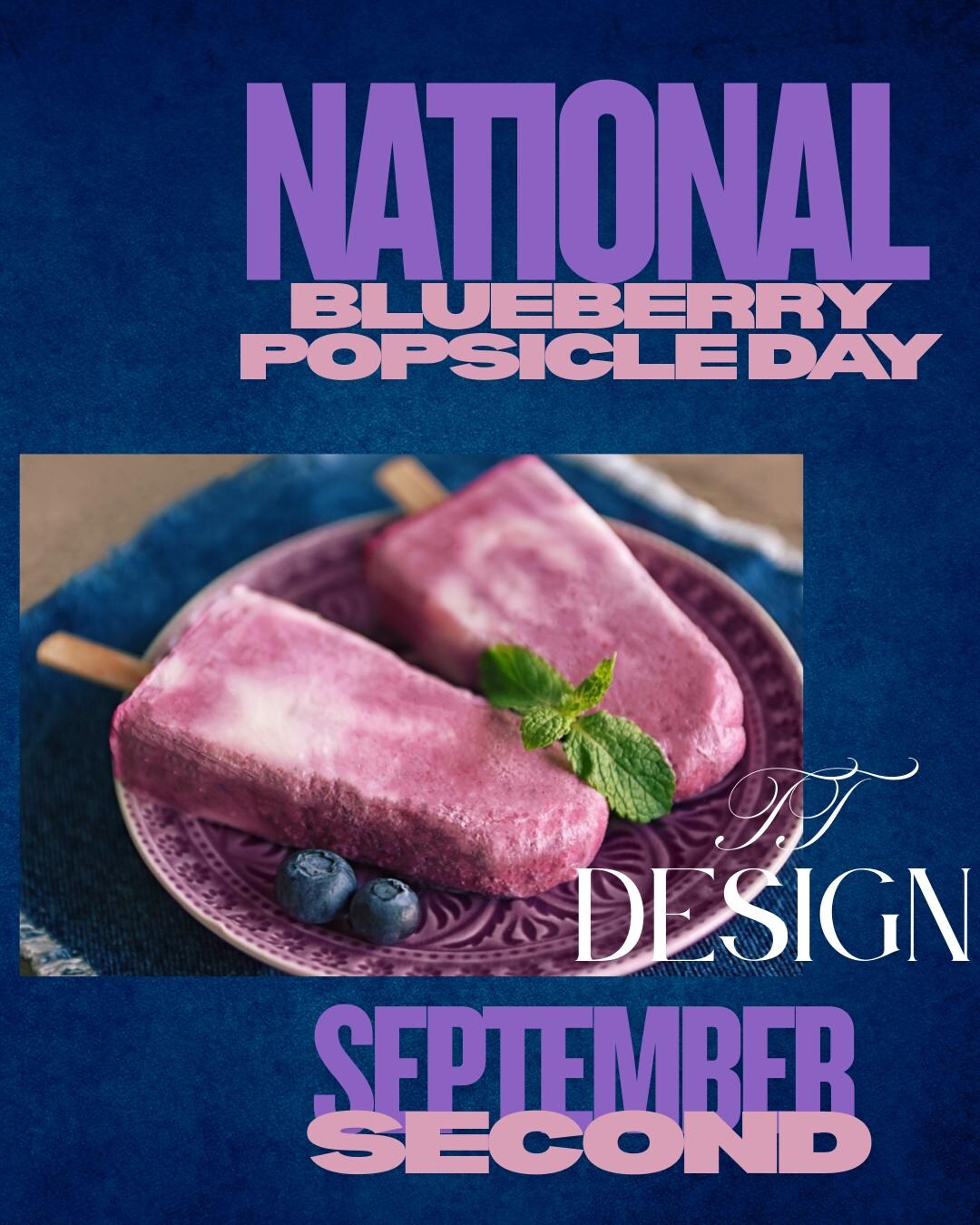 Happy National Blueberry Popsicle Day! September 2nd - Etsy