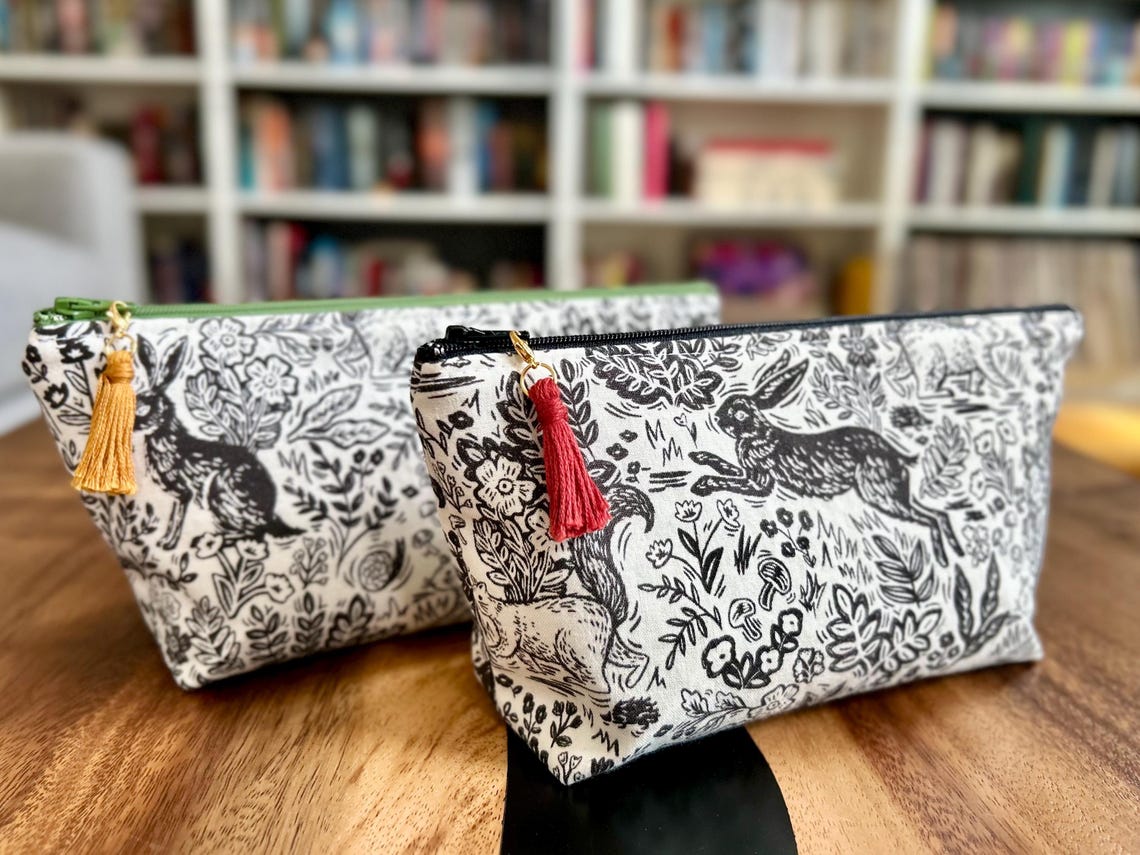 Rifle Paper Co. Pouch, Rabbit Cosmetic Case, Woodland Creature Zipper ...