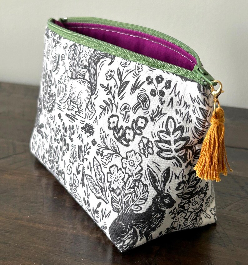 Rifle Paper Co. Pouch, Rabbit Cosmetic Case, Woodland Creature Zipper ...