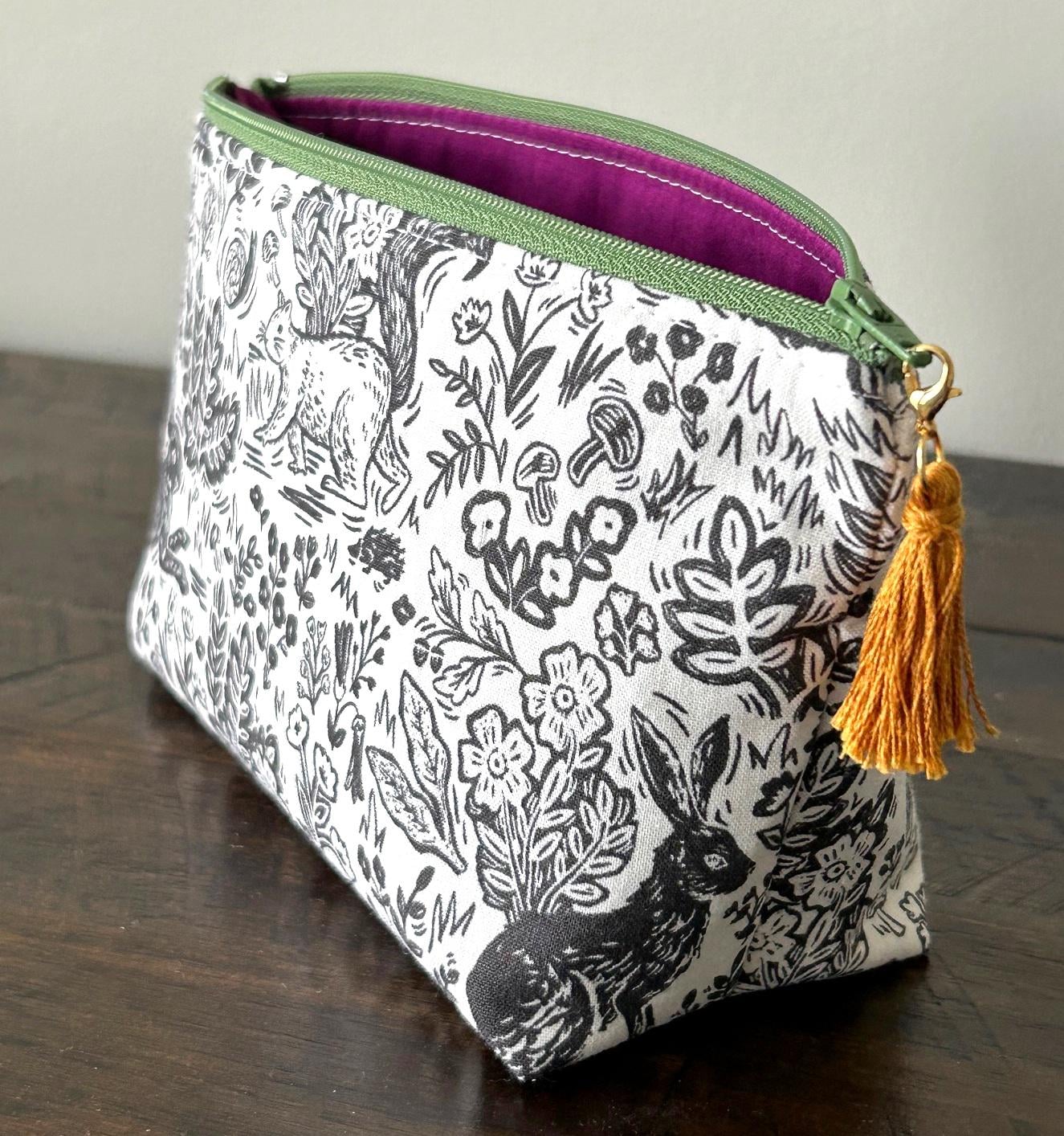 Rifle Paper Co. Pouch, Rabbit Cosmetic Case, Woodland Creature Zipper ...