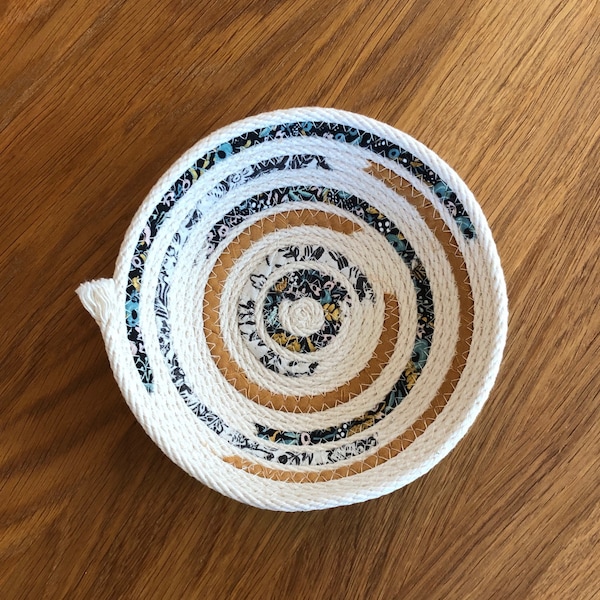 Fabric Wrapped Rope Baskets - Etsy