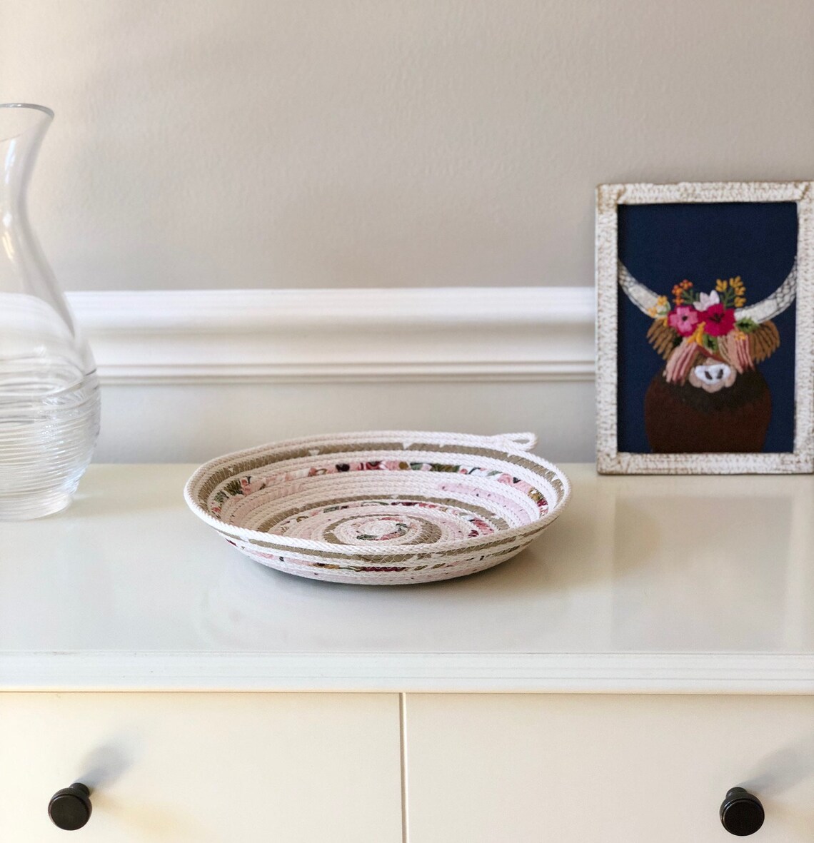 Floral Rope Bowl Fabric Wrapped Rope Basket Rifle Paper Co. Various ...