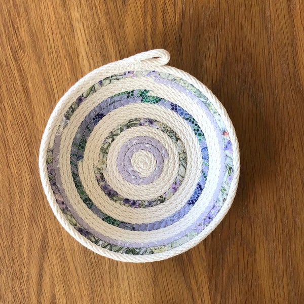 Fabric Wrapped Rope Baskets - Etsy