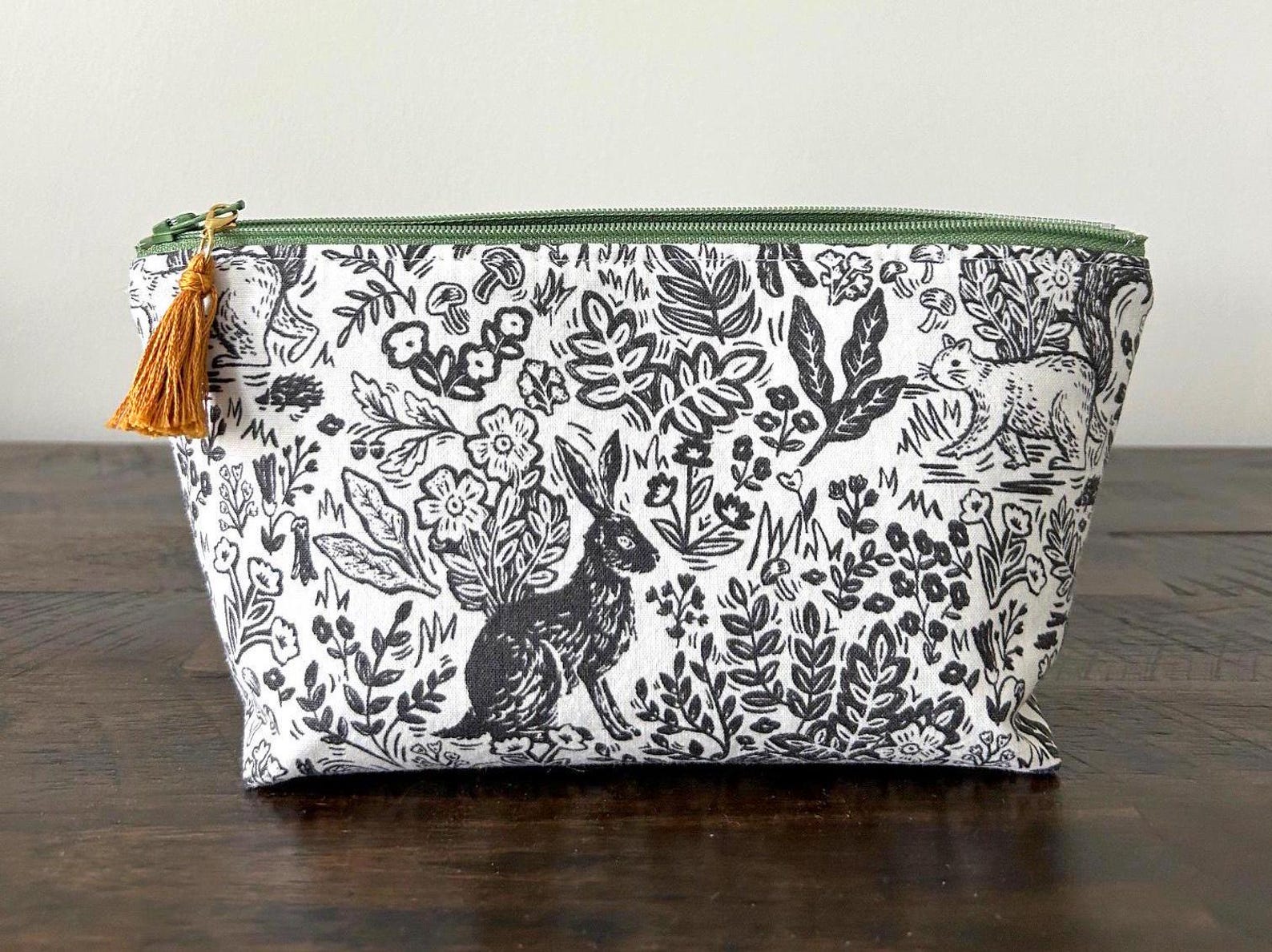 Rifle Paper Co. Pouch, Rabbit Cosmetic Case, Woodland Creature Zipper ...