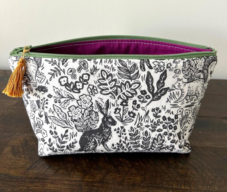 Rifle Paper Co. Pouch, Rabbit Cosmetic Case, Woodland Creature Zipper ...