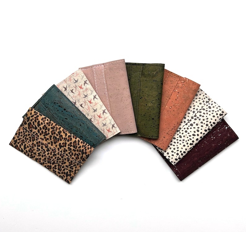 Cork Card Wallet. Cork Wallet. Card Holder. Faux Leather - Etsy