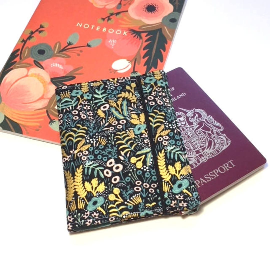 Passport Cover Rifle Paper Co Gold Floral Travel Wallet Passport Holder ...
