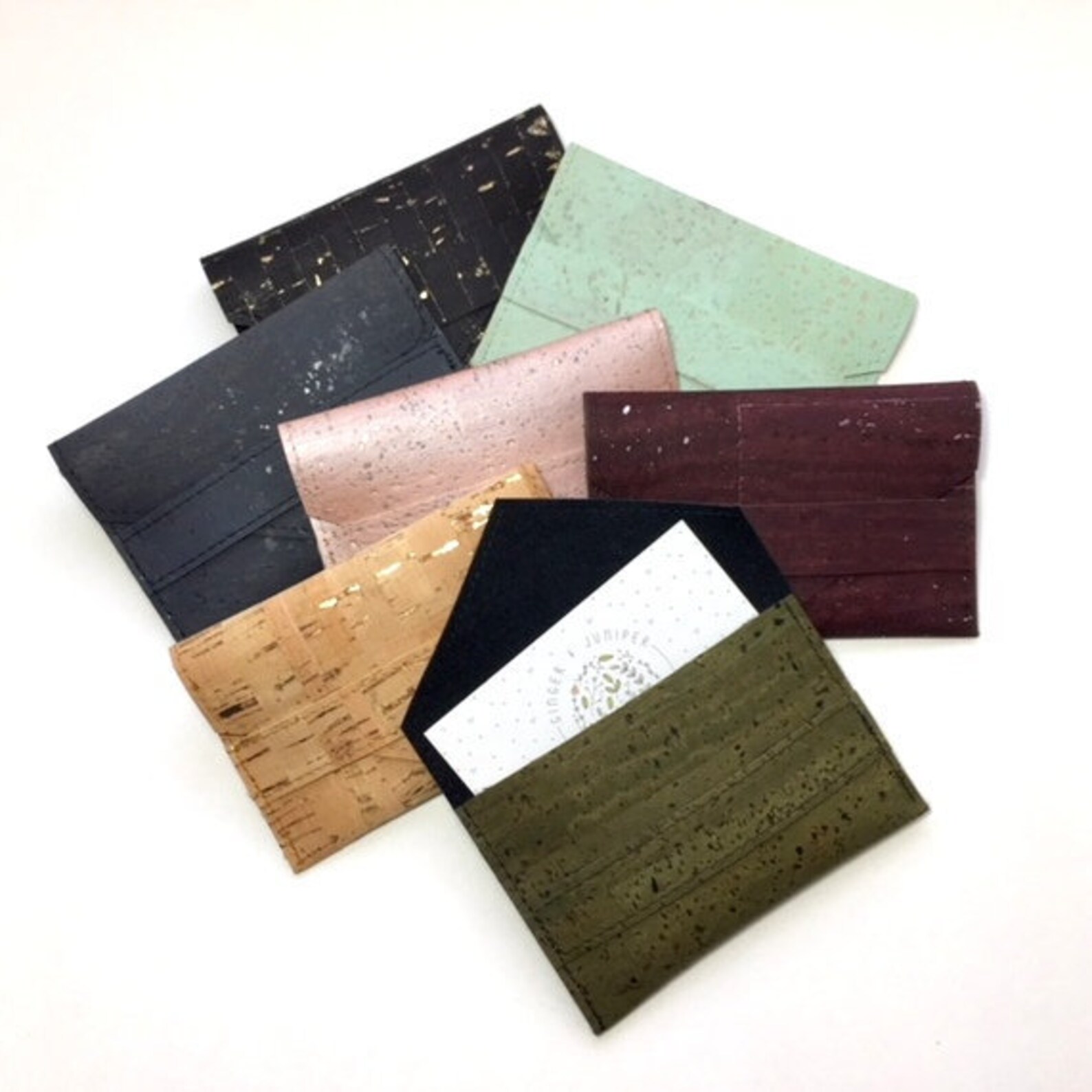 Cork Card Wallet. Cork Wallet. Card Holder. Faux Leather - Etsy