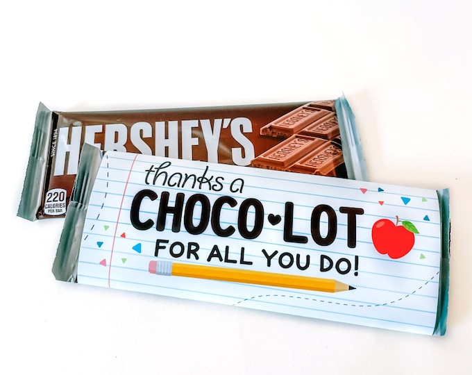 Teacher Appreciation Gift Chocolate Bar Wrapper PRINTABLE - Etsy