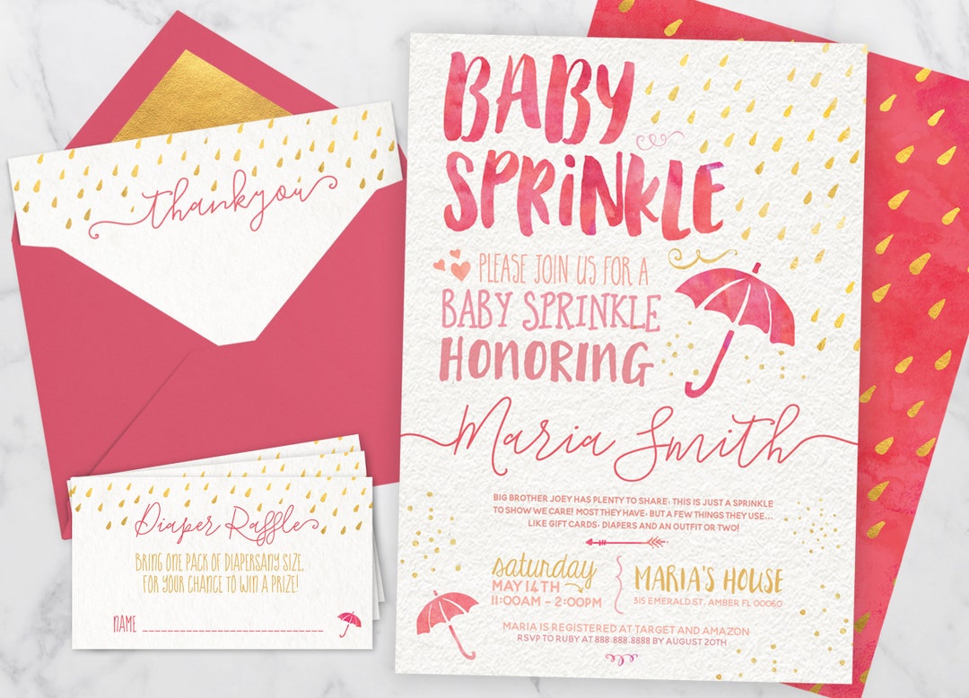 Baby Sprinkle Invitation Girl, Baby Shower Invitation Girl, Sprinkle ...