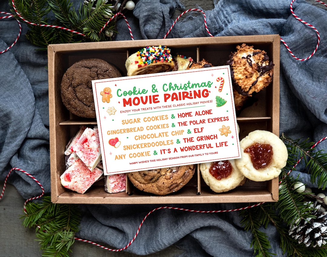 Christmas Cookies Tag, Christmas Treat Tag, Christmas Cookies Box Movie ...