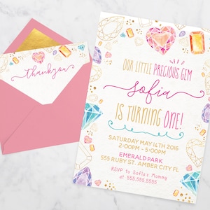She's a Gem Invitation, Gem Invitation, Jewel Party Invitation ...