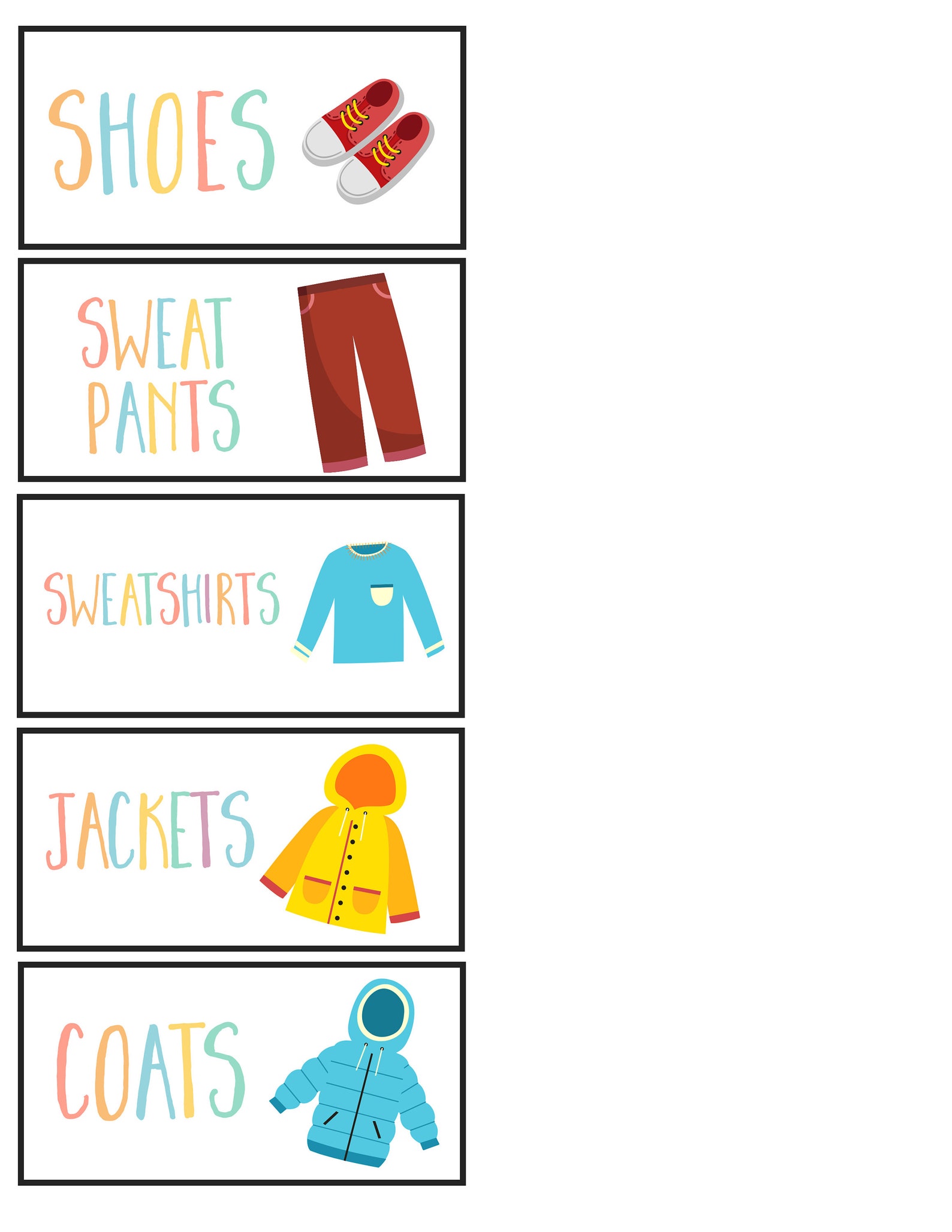 Kids Dresser Drawer Labels Kids Closet Storage Stickers - Etsy