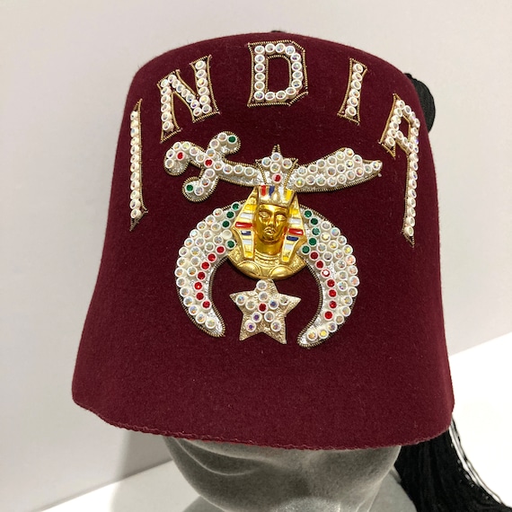 Shriner Fez India Temple Masonic Cap Hat with Tassel … - Gem