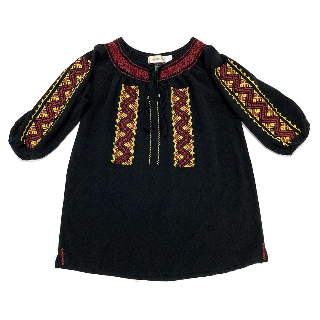 Embroidered Smock Top by Urban Mangoz - Vintage 2000s Pullover With ...