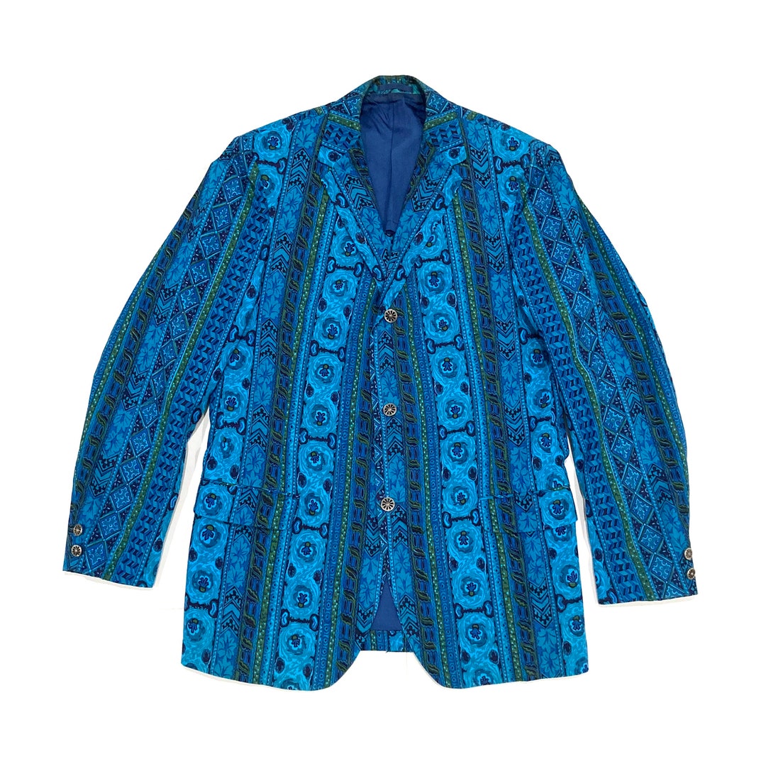 Tropical Print Blazer for Da Costa Barbados by Steegan Ltd - Vintage ...
