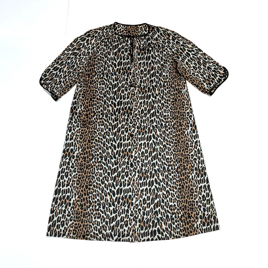 Vanity Fair Leopard Print Robe Vintage 1950's Made in the USA / Nylon ...