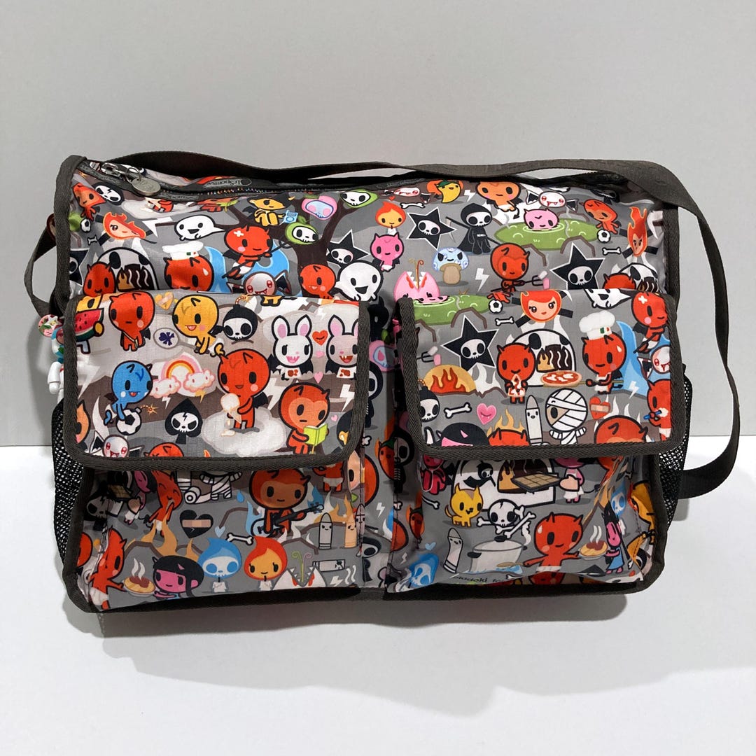 Tokidoki Bag X Lesportsac Inferno Print / Large Slouchy Messenger Bag ...