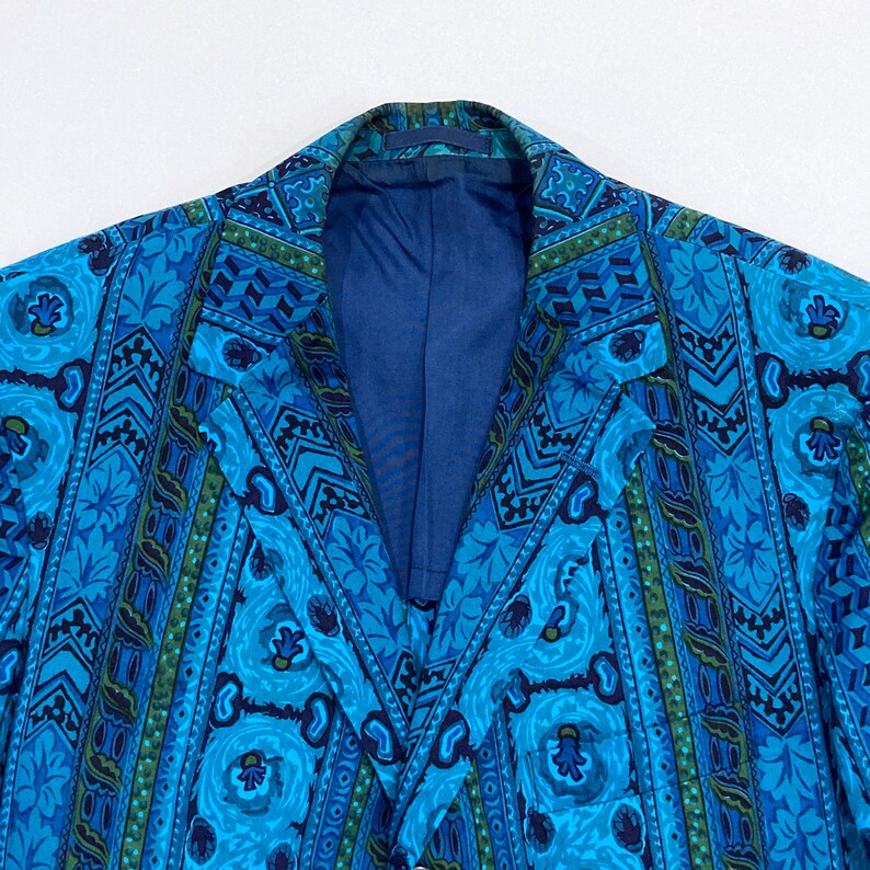 Tropical Print Blazer for Da Costa Barbados by Steegan Ltd - Vintage ...