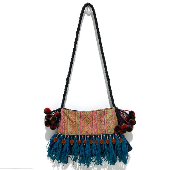 Hmong Purse with Bells and Embroidery - Vintage 2000'… - Gem