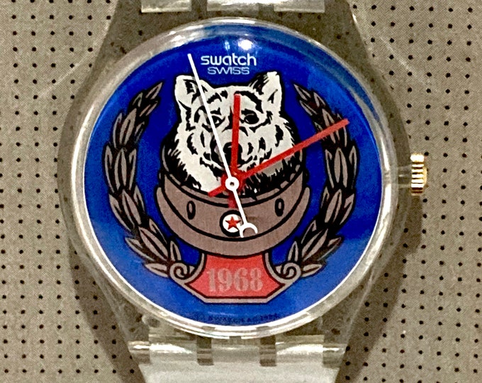 Swatch Watch Space Dog Soviet Union Laika Vintage 1995 Quartz Gent ...