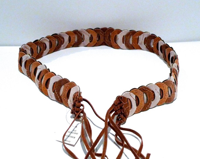Suede Chain Link Belt in Three Colors Vintage Shades of Brown - Etsy