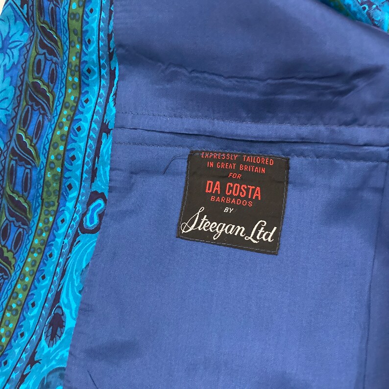 Tropical Print Blazer for Da Costa Barbados by Steegan Ltd - Vintage ...