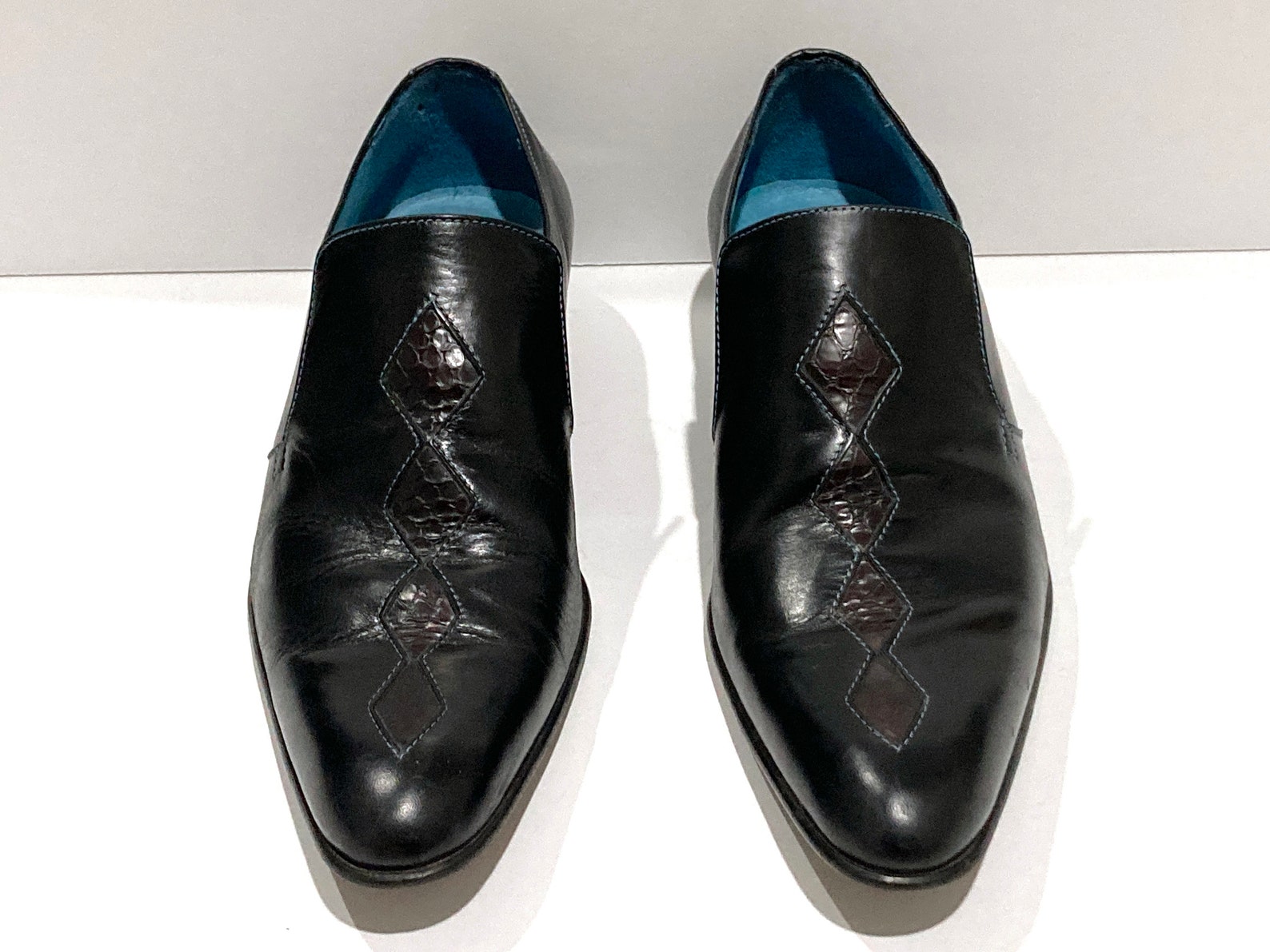 John Fluevog Shoes - Vintage Mens Size 9 - Diamond Stitching Maroon ...