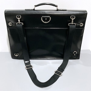 Jean Paul Gaultier Leather Briefcase Computer Bag Vintage 2000's Black ...