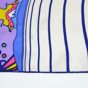 Peter Max Scarf 1960s 1970s Vintage Mod Psychedelic Long Scarf / Border ...