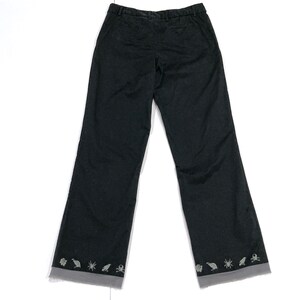 Vintage Pants With Gothic Print - Skull & Crossbones, Vultures, Spiders ...