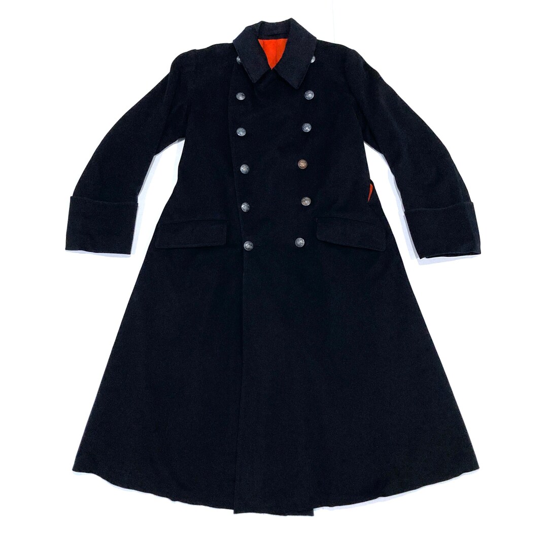 British Military Uniform Overcoat With Orange Lining Vintage 1940s ...